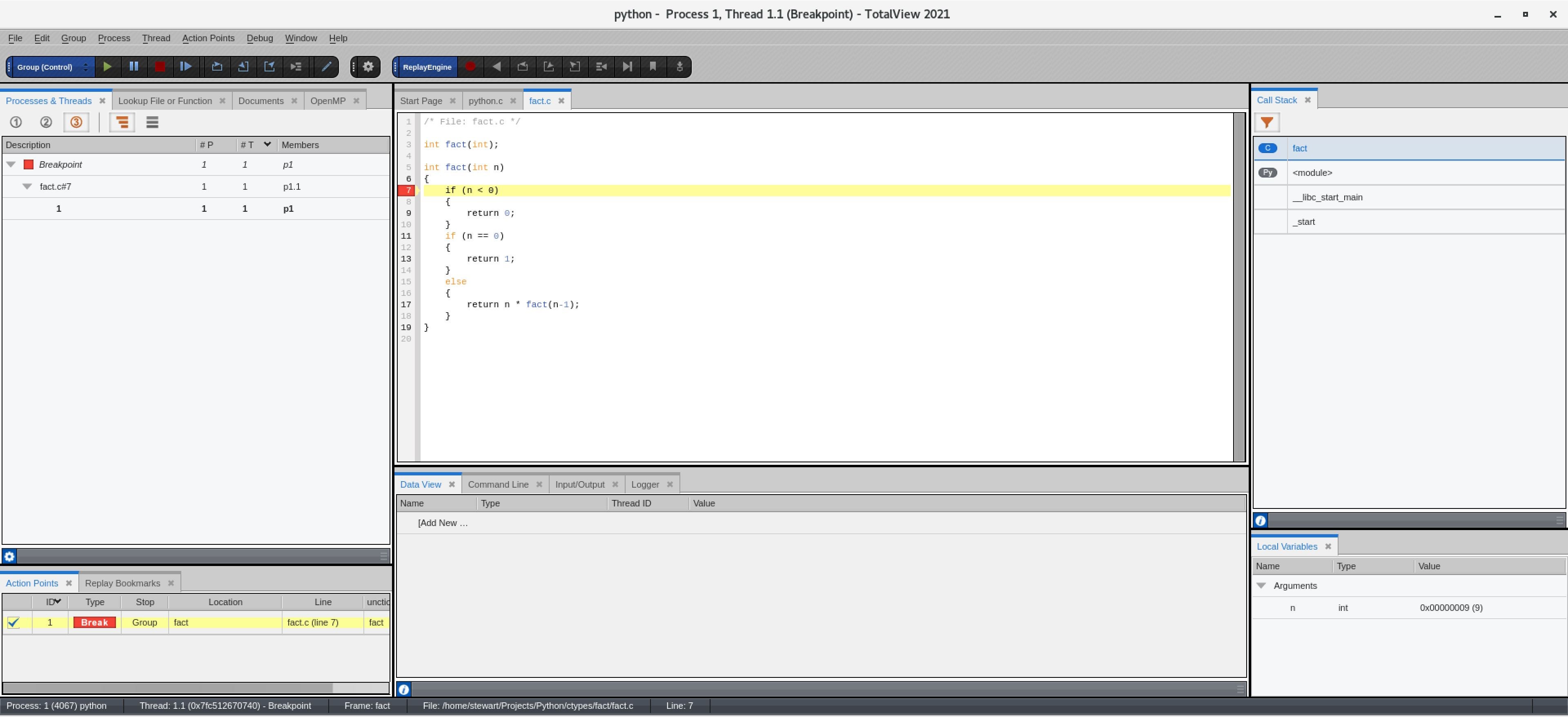 How To Debug Python In Mixed Language Applications With Ctypes And Totalview Totalview By Perforce